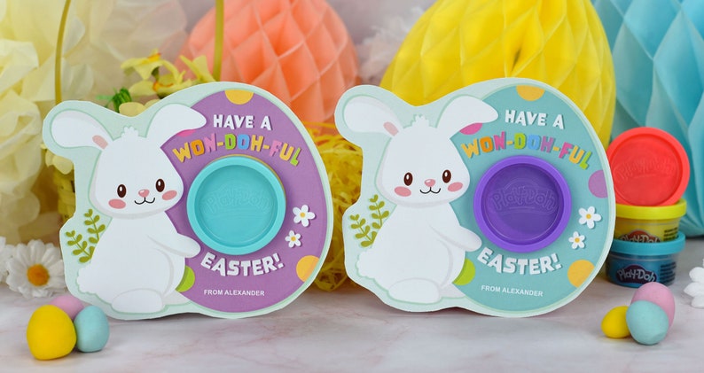 Easter Play Dough Gift Card: Rabbit Design (printable PDF) - Etsy