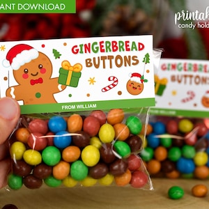 Gingerbread Buttons Bag Topper - Etsy