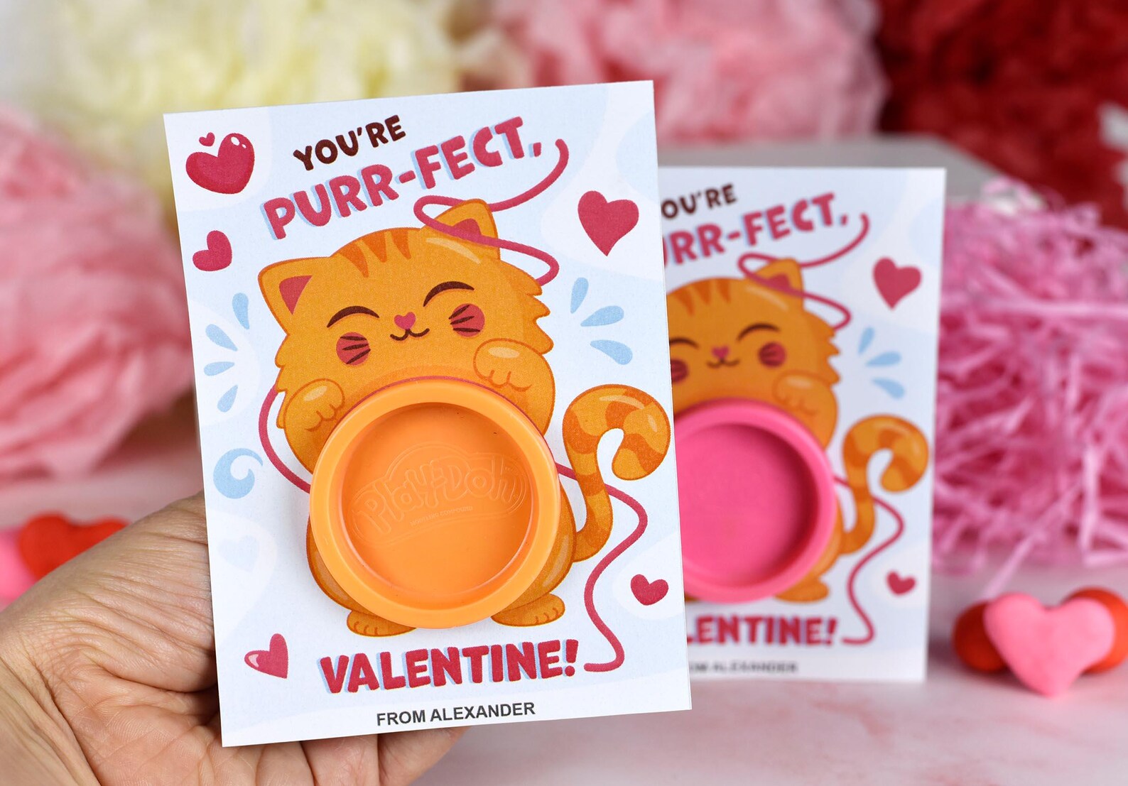 Play Dough Valentines Gift Card | Printable Class Valentine Day Gifts ...