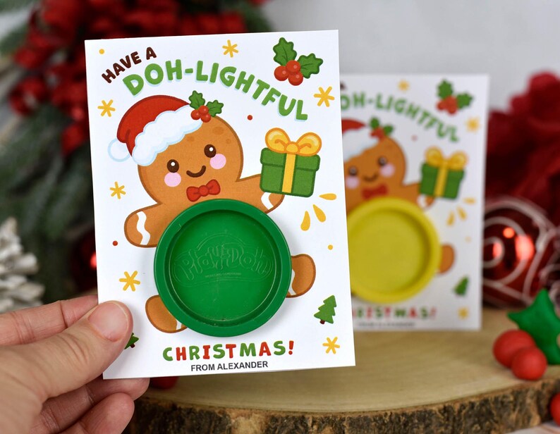 Christmas Play Dough Gift Card: Printable Classmate Favor (PDF) - Etsy