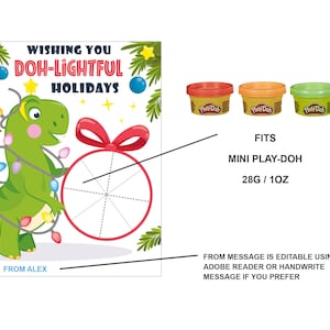 Play Dough Christmas Gift Card | Printable Class Holiday Gifts | Non ...