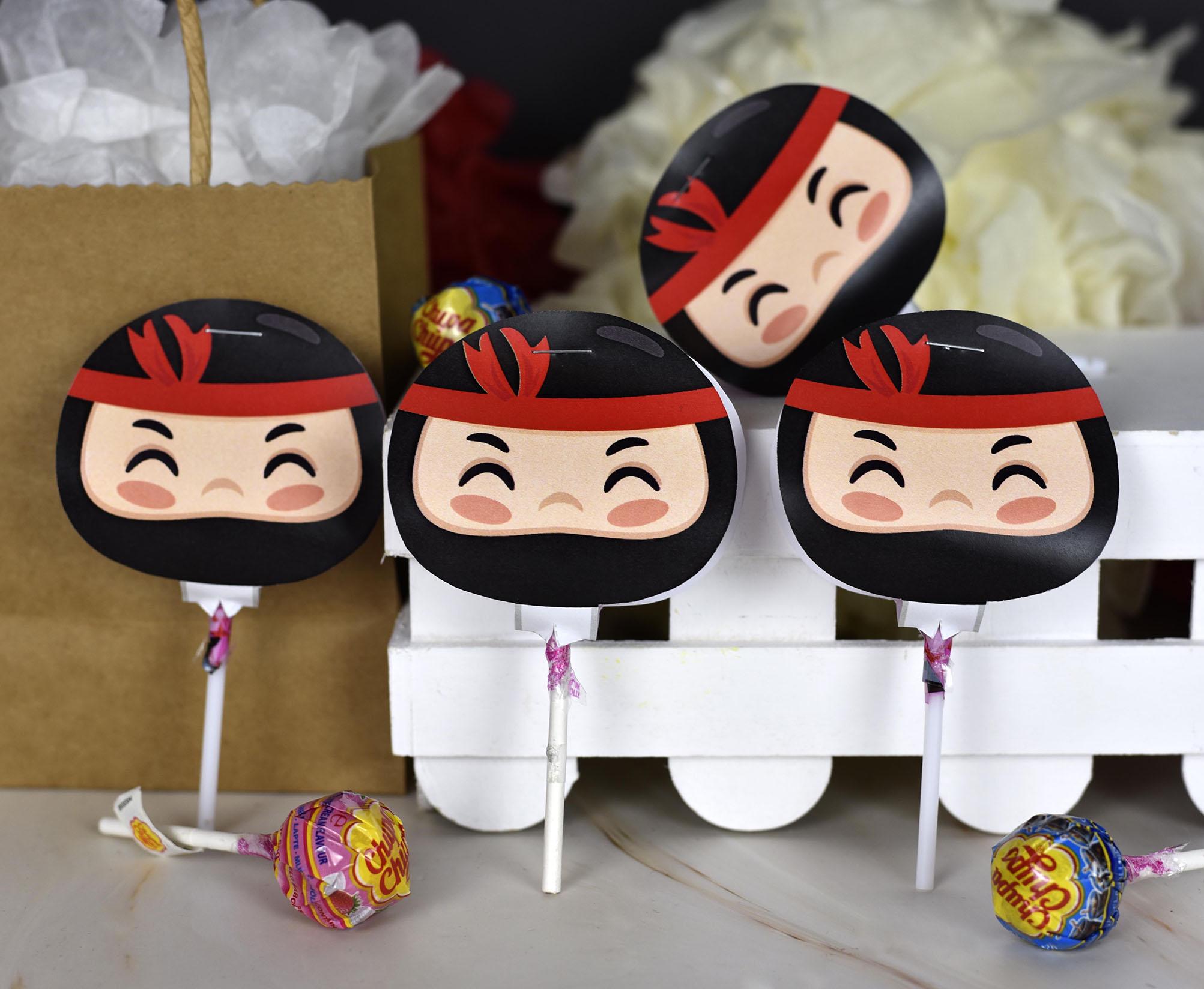 Printable Ninja Lollipop Wrappers: Birthday Party Favors (PDF) - Etsy