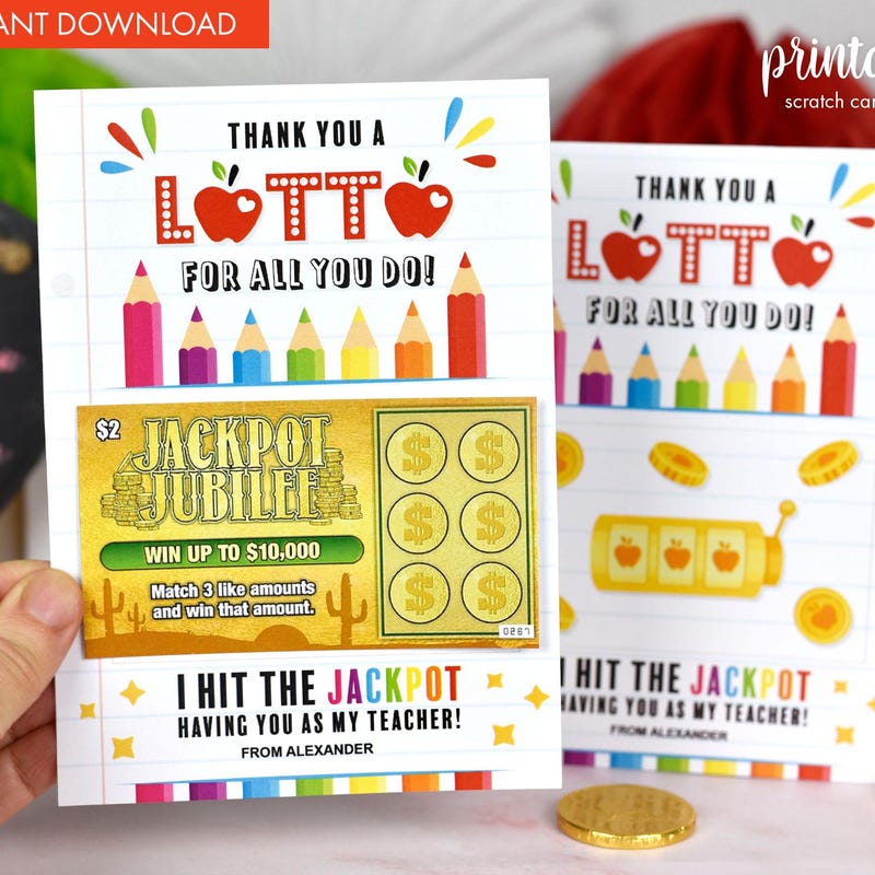 Teacher Appreciation Lottery - Etsy