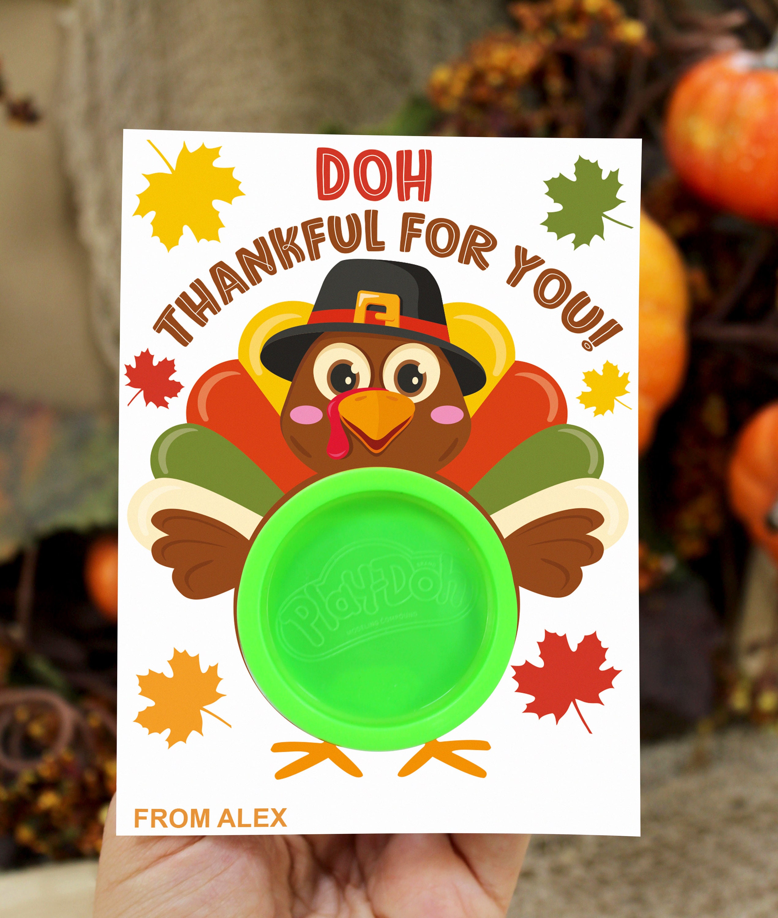 Thanksgiving Turkey Play-doh Cards: Printable Classroom Favors (PDF) - Etsy