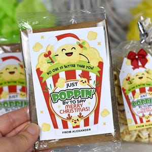 Printable Christmas Popcorn Tag | Christmas Gift Tag for Kids ...