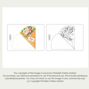 Teacher Appreciation Week Card | Printable Flower Bouquet Color and BW ...