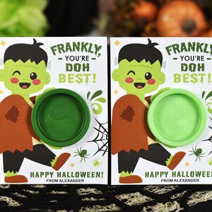 Printable Halloween Play Dough Holders | Frankenstein Design | Non ...