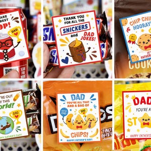 Printable Father's Day Treat Tags | Candy Grams | Father's Day Gift ...