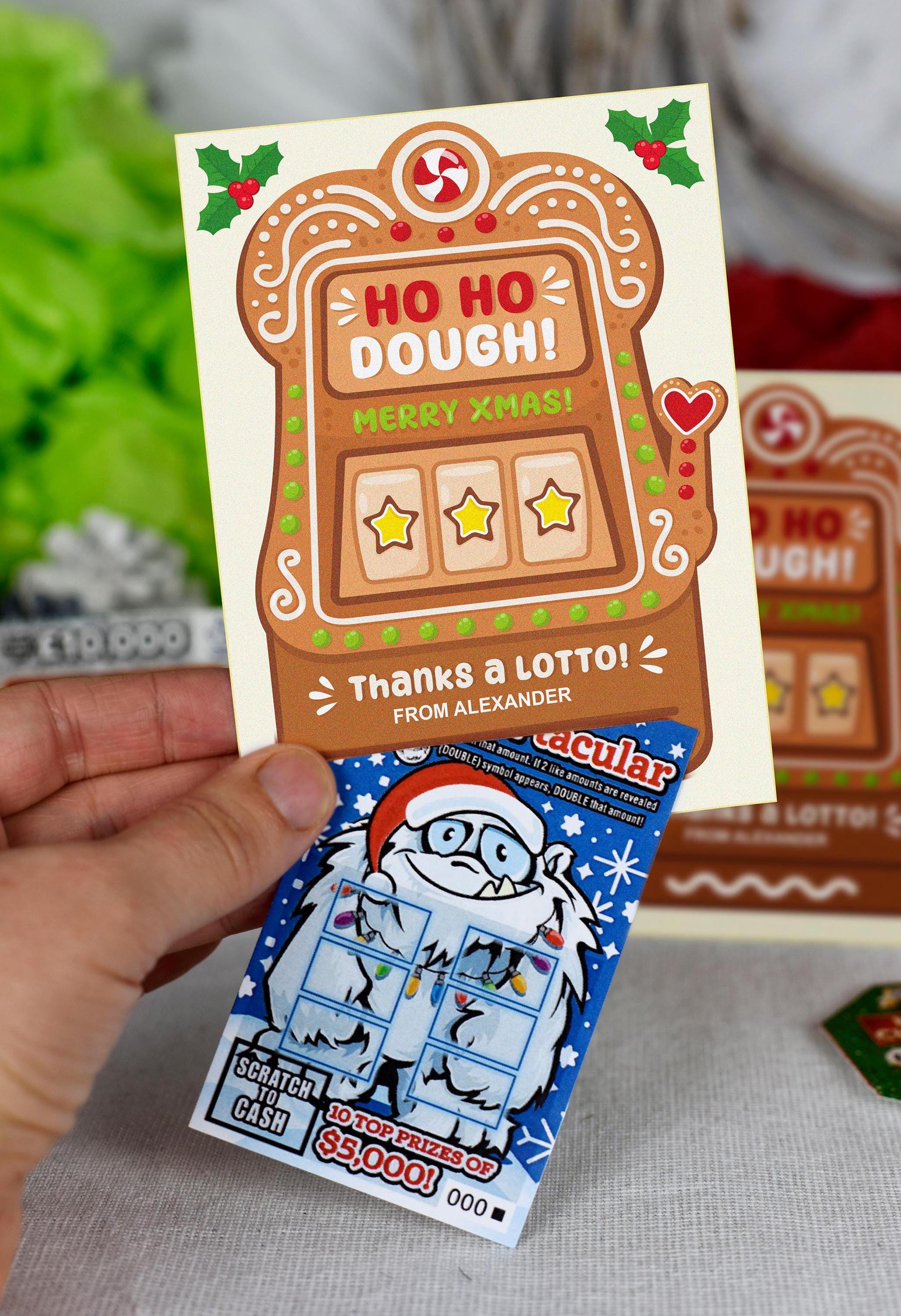 Printable Christmas Lottery Ticket Scratch Card Holder (PDF) - Etsy
