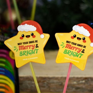 Printable Christmas Glow Stick Tag | Classroom Gift | Christmas Favor ...