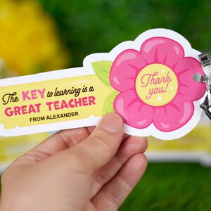 Printable Teacher Appreciation Keychain Holder (PDF) - Etsy