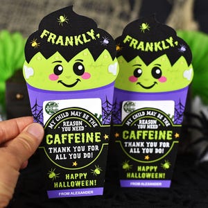 Printable Halloween Coffee Card Holder | Teacher Appreciation Gift ...