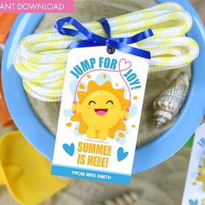 Printable Personalised Jump Rope Tag | End of Term Gift | Teacher Gift ...