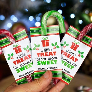 Printable Christmas Candy Cane Holder: Classroom Gift Tag (PDF) - Etsy