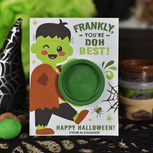 Printable Halloween Play Dough Holders | Frankenstein Design | Non ...
