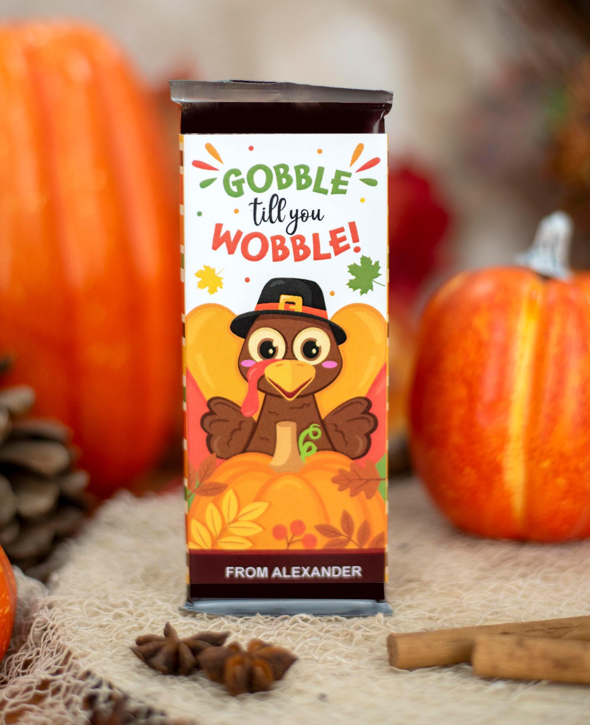 Thanksgiving Candy Bar Wrapper: Turkey & Pumpkin Design (PDF) - Etsy