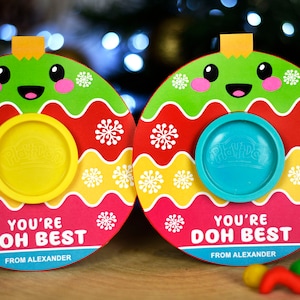 Christmas Play Dough Holders | Printable Holiday Class Gifts | 8 ...