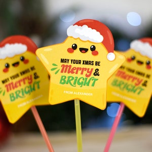 Printable Christmas Glow Stick Tag | Classroom Gift | Christmas Favor ...
