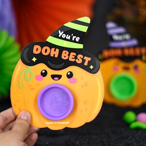 Printable Pumpkin Play Dough Holder | Non-candy Halloween Gift for Kids ...