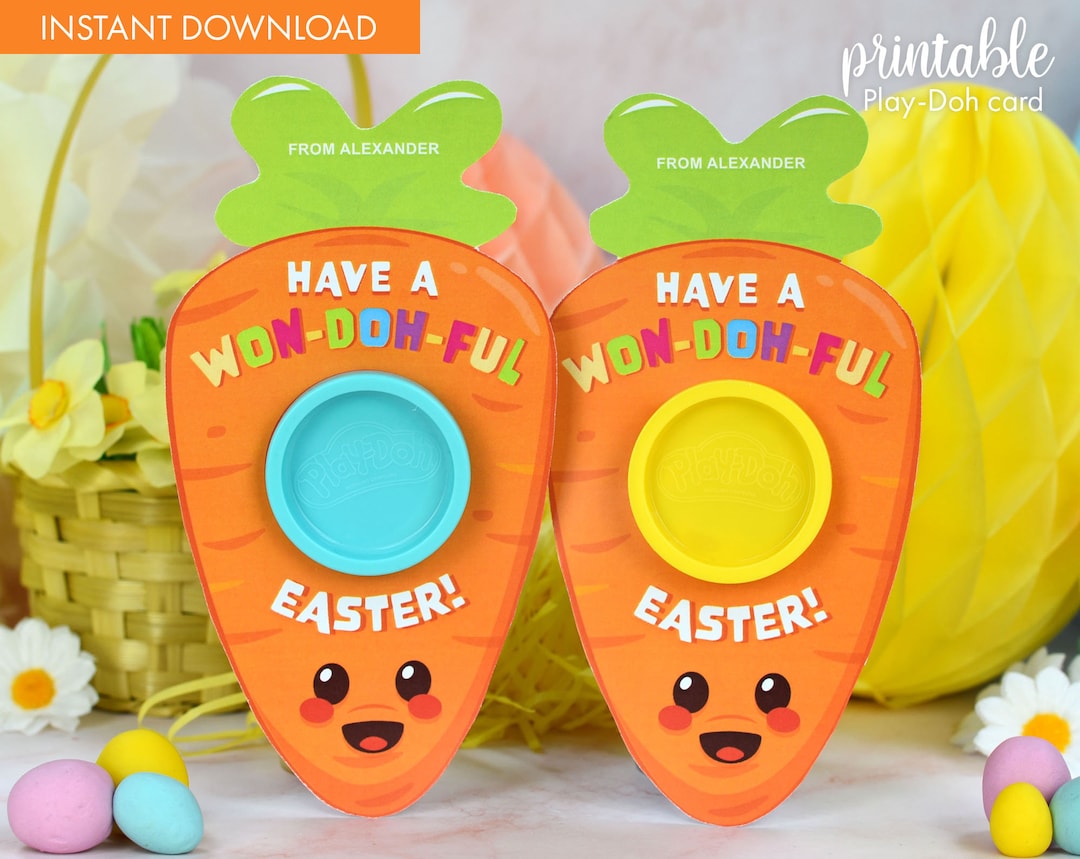 Easter Play Dough Gift Card | Printable Class Easter Gifts | Non-candy ...