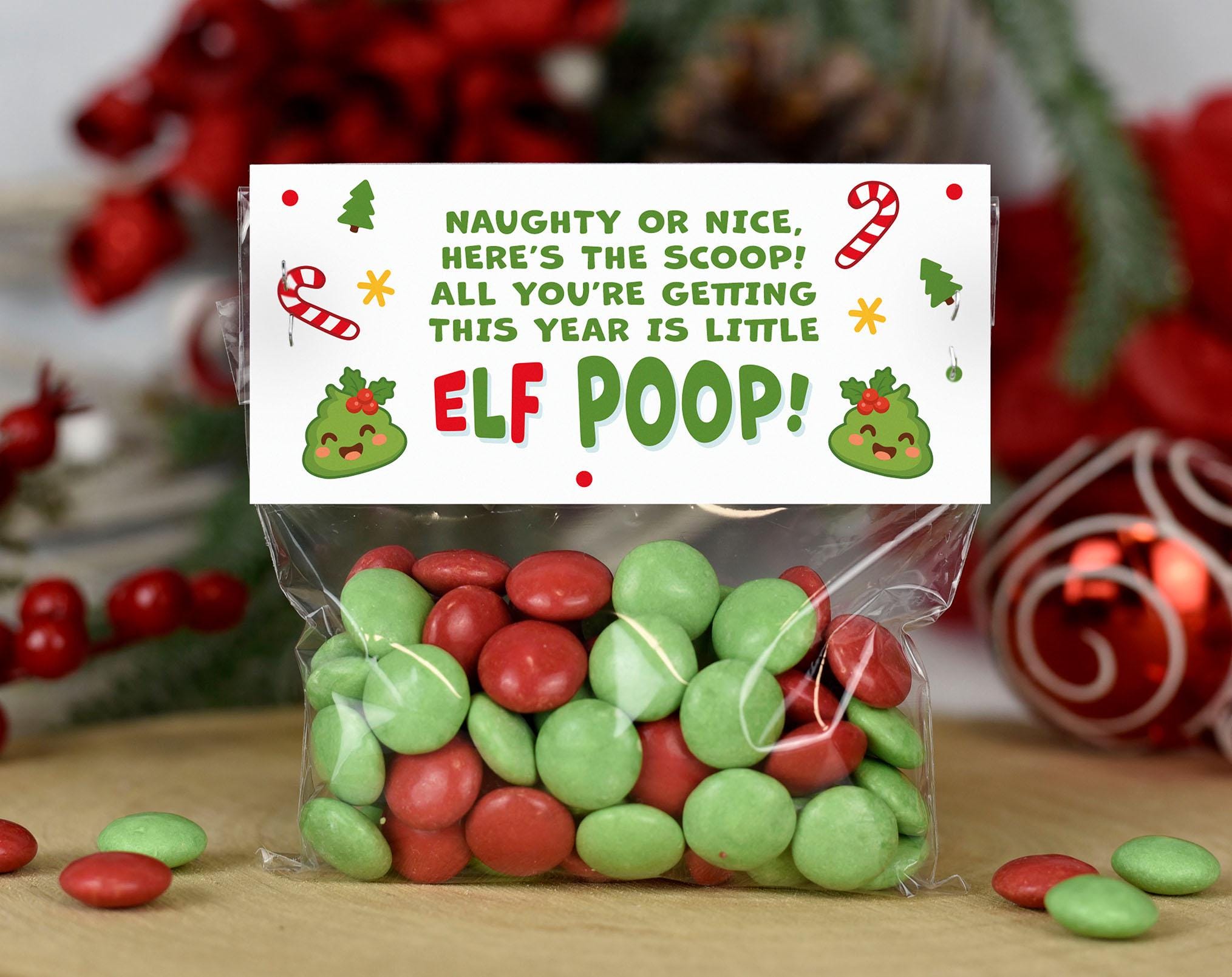 Christmas Treat Bag Toppers Set of 6 • Santa Kisses • Reindeer ...