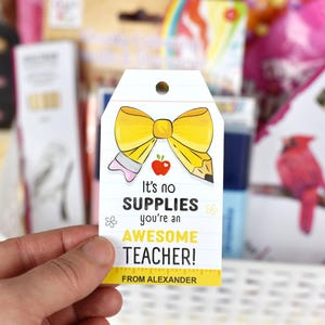 Printable Teacher Appreciation Gift Tags (PDF Download) - Etsy