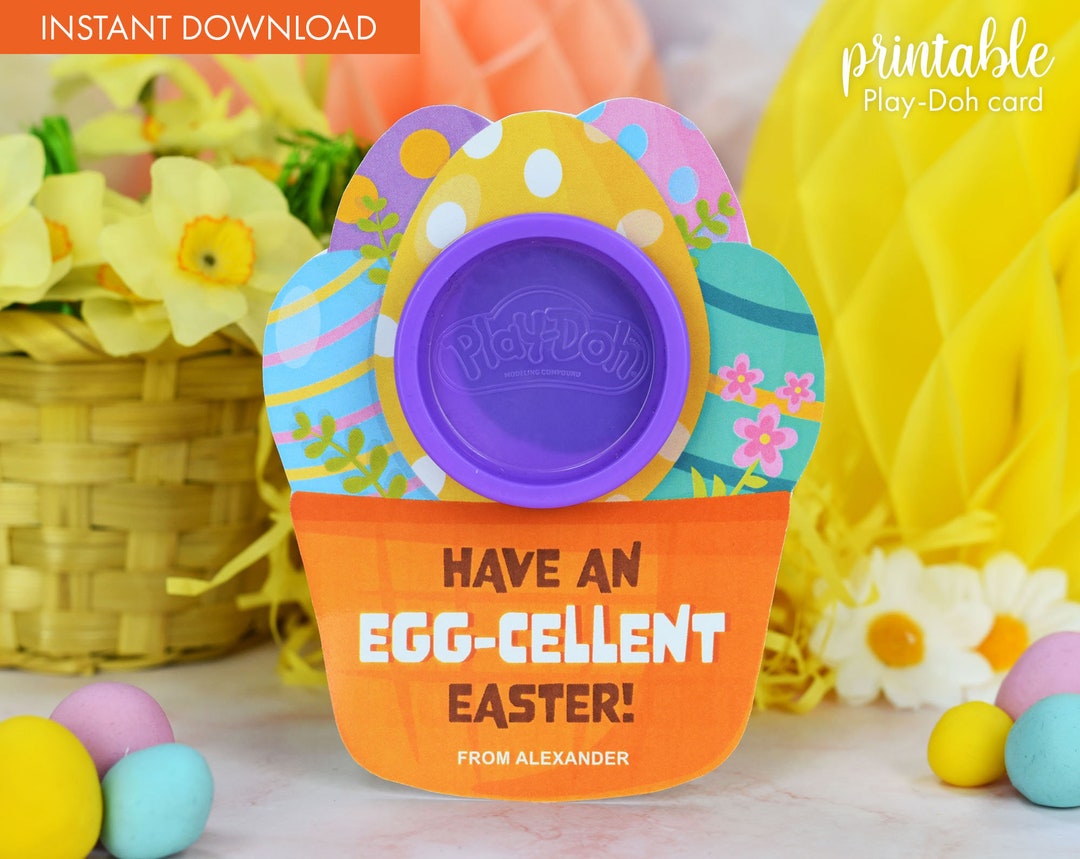 Easter Play Dough Gift Card | Printable Class Easter Gifts | Non-candy ...