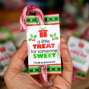 Printable Christmas Candy Cane Holder: Classroom Gift Tag (PDF) - Etsy