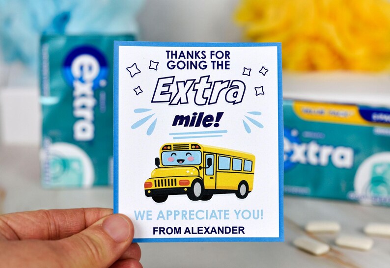 Bus Driver Appreciation Gift Tag: Candy Gram Printable (PDF) - Etsy