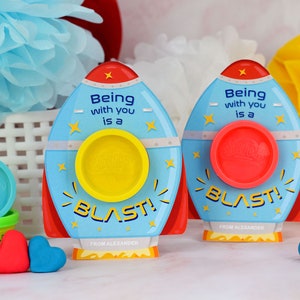 Play-doh Valentines Gift Card Printable Class Mates Gift Non-candy Gift ...