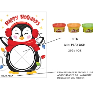 Play Dough Christmas Gift Card | Printable Class Holiday Gifts | Non ...