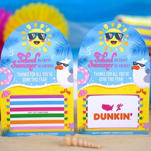 Printable Teacher Appreciation Gift Card Holder | Personalized Teacher ...