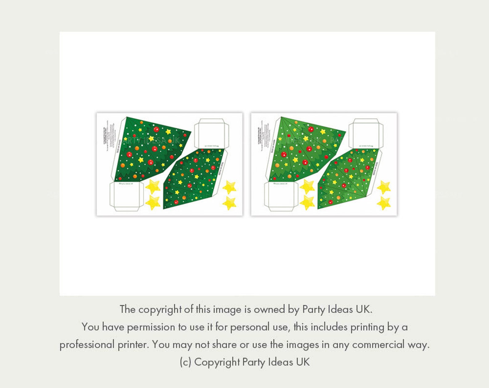 Printable Christmas Tree Gift Box Christmas Tree Box - Etsy