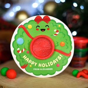 Christmas Play Dough Holder Wreath | Printable Holiday Class Gifts ...