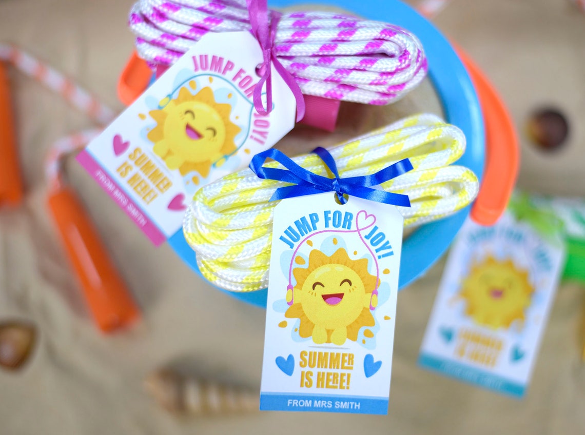 Printable Personalised Jump Rope Tag | End of Term Gift | Teacher Gift ...