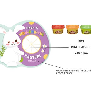 Easter Play Dough Gift Card: Rabbit Design (printable PDF) - Etsy