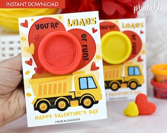 Play-doh Valentines Gift Card | Printable Class Valentine Day Gifts ...
