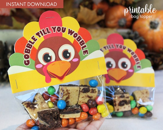 Printable Thanksgiving Candy Bag Topper | Treat Bag Topper | Teacher ...