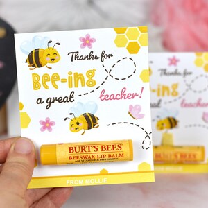 Printable Teacher Appreciation Lip Balm Holder | Teacher Gift | Lip ...