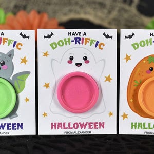 Halloween Play Dough Gift Card: Printable Classmate Favor (PDF) - Etsy