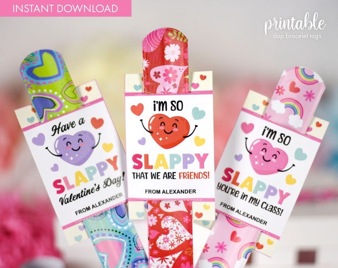 Sticky Hand Funny Printable Valentine Slappy Valentines Day Kids School ...