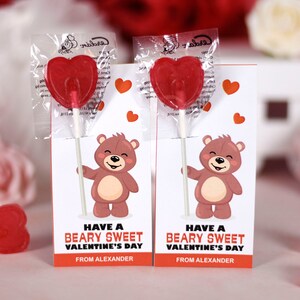 Valentines Printable Lollipop Labels | Class Mates Gift | Teddy ...