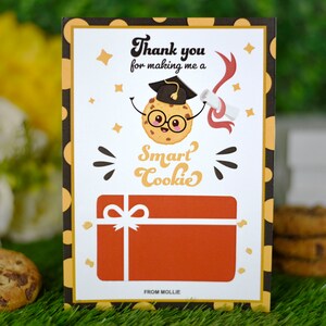 Printable Teacher Appreciation Gift Card Holder: Smart Cookie (PDF) - Etsy
