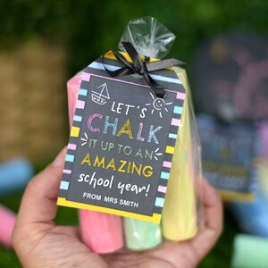 Printable Personalised Chalk Tag | End of Term Gift | Teacher Gift to ...