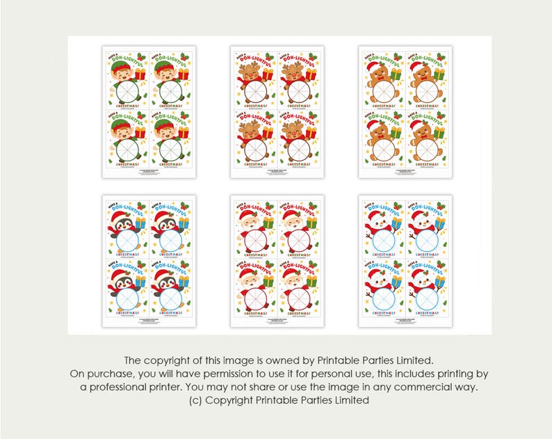 Christmas Play Dough Gift Card: Printable Classmate Favor (PDF) - Etsy