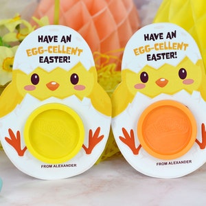 Play Dough Easter Gift Card | Printable Class Easter Gifts | Non-candy ...