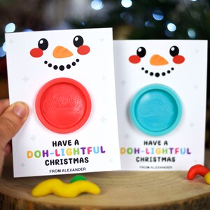 Play Dough Christmas Snowman Gift Card | Printable Class Holiday Gifts ...