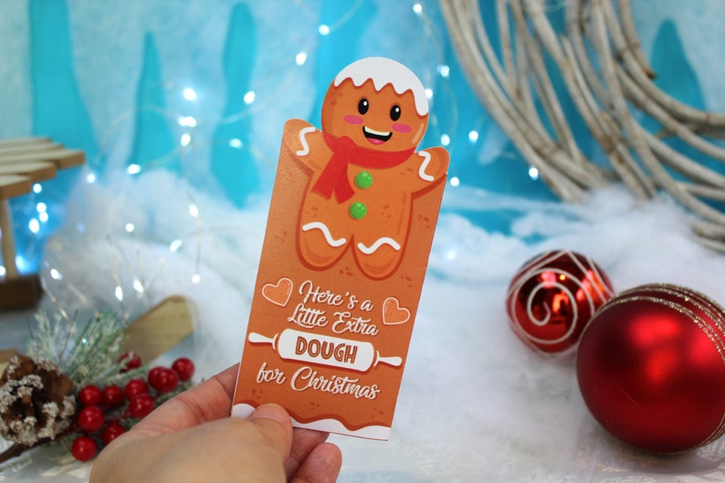 Printable Christmas Money Holder Gingerbread Gift Card - Etsy