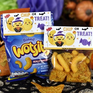 Printable Halloween Chips Tag and Bag Topper | Halloween Gift for Kids ...