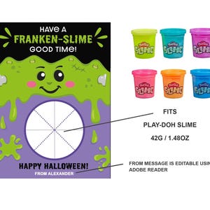 Printable Halloween Slime Holder | Halloween Gift Tag for Kids ...